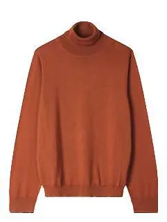 Paul Smith Merino Wool Roll Neck Sweater - Orange