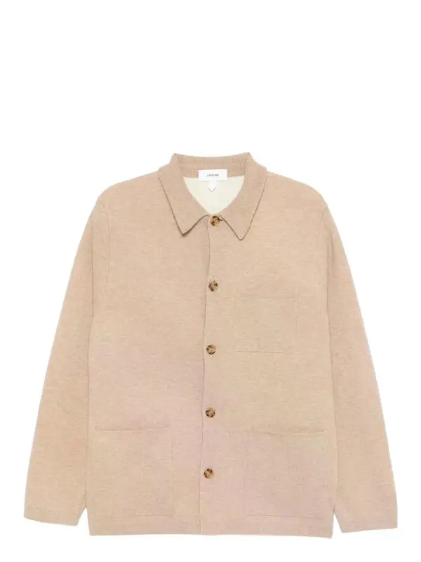 LARDINI Knitted Shirt Jacket - Neutrals