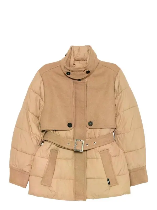 Karl Lagerfeld Mix Media Coat - Brown