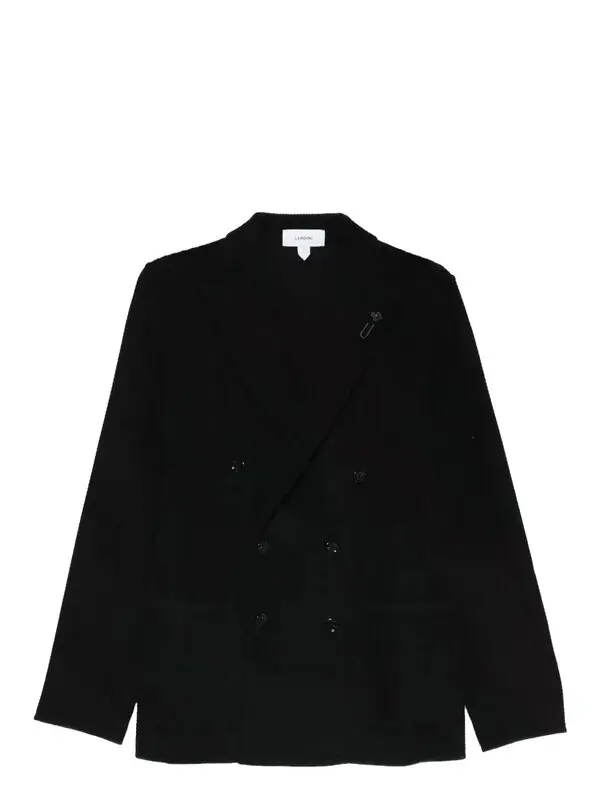 LARDINI Double-breasted Jacket - Black