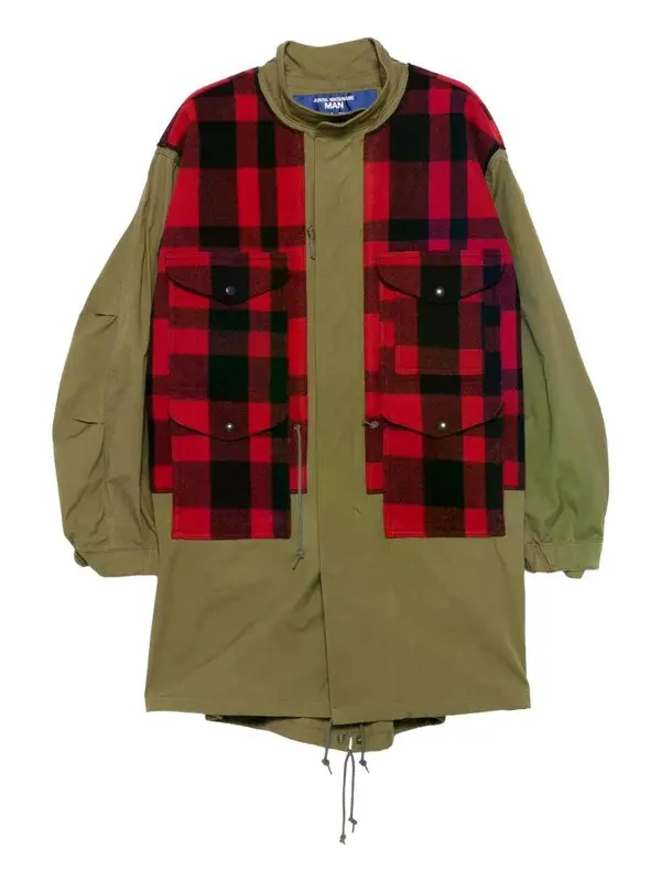 Junya Watanabe Check-pattern Coat - Green