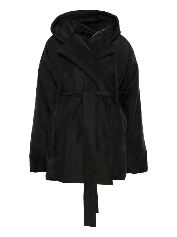Norma Kamali Belted Oversized Coat - Black