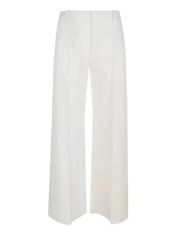 Brunello Cucinelli Pressed-crease Trousers - White