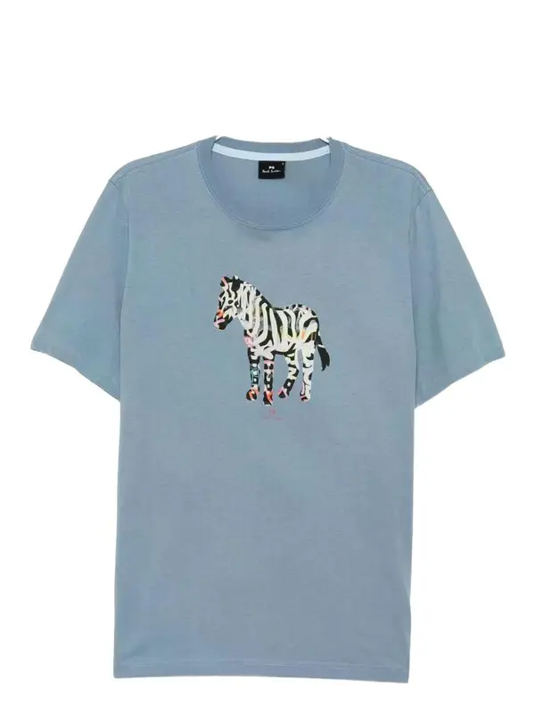 Paul Smith Graphic-print Cotton T-shirt - Blue