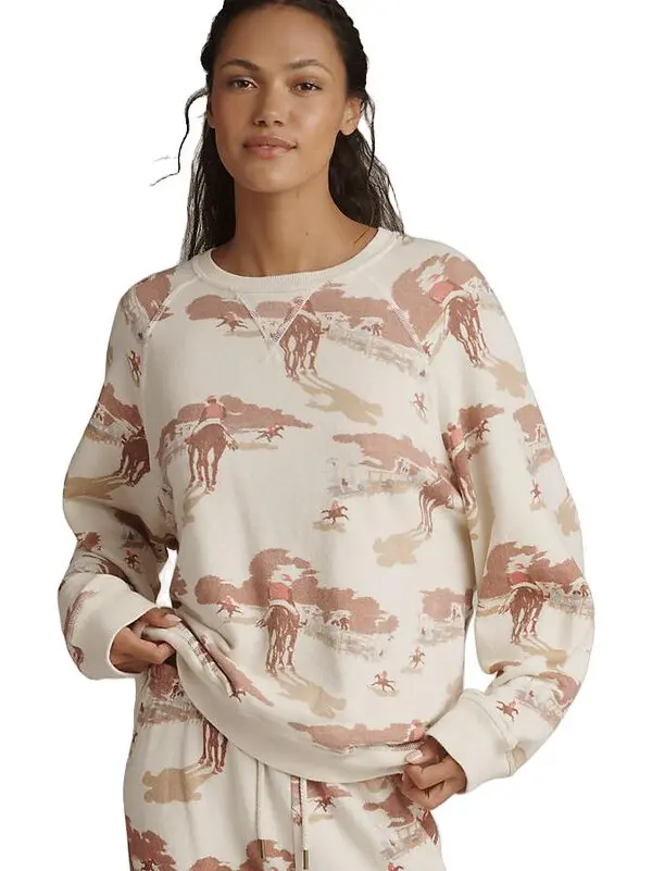 The Great. Slouch Sweatshirt - Riding Horses Print