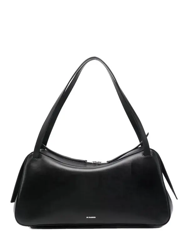 JIL SANDER Top-zip Shoulder Bag - Black