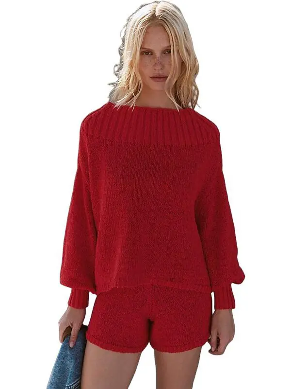 Free People Kit Sweater Set - High Risk Red