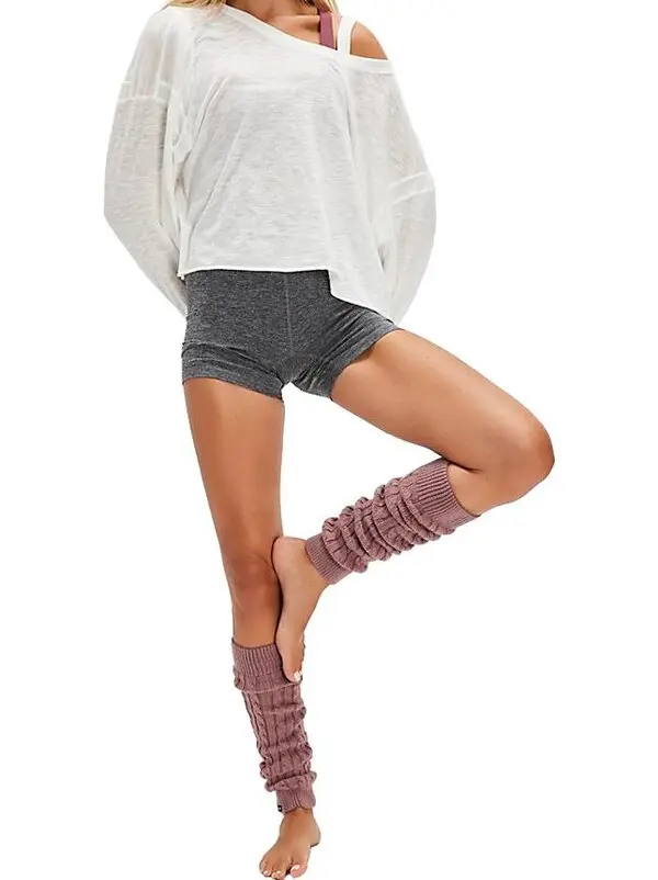 Free People Cable Knit Leg Warmers - Rose