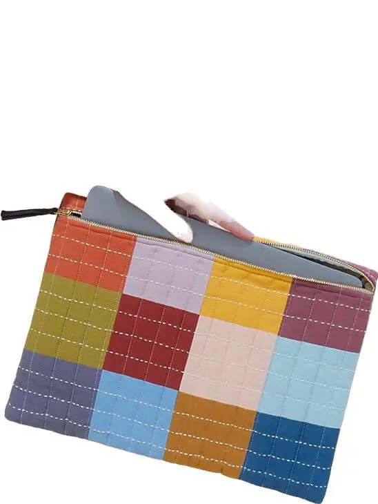 ANCHAL Patchwork Quilted Laptop Sleeve - Mosaic