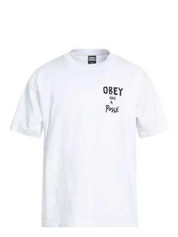 Obey T-shirt Size Cotton - White