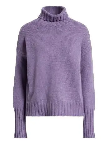 ARAGONA Turtleneck Cashmere Sweater - Purple