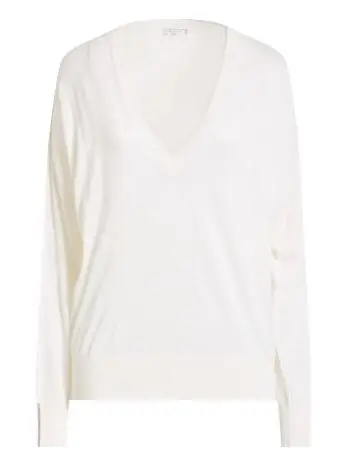 Peserico Knitted Cashmere-silk Sweater - White