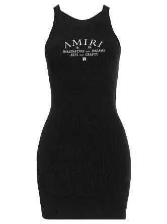 Amiri Mini Dress With Embroidered Logo - Black