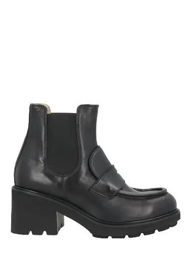 DOUCAL'S Leather Ankle Boots - Black