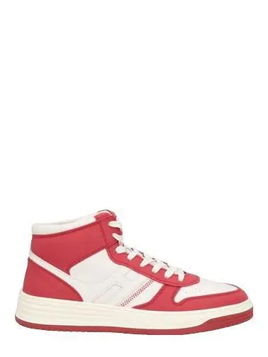 Hogan Leather High-top Sneakers - Red