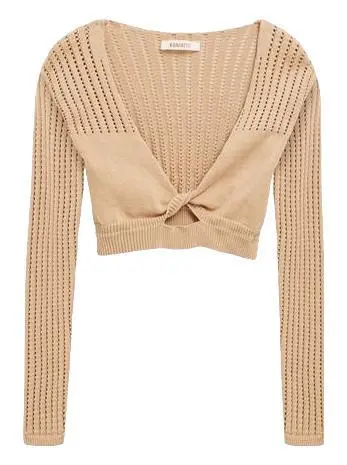 KONTATTO Knitted Cotton Sweater - Beige