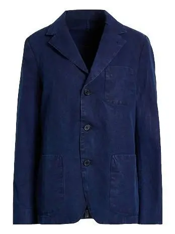 Officine Générale Single-breasted Cotton Blazer - Navy