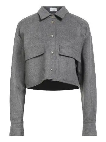 Brunello Cucinelli Virgin Wool Overshirt - Grey