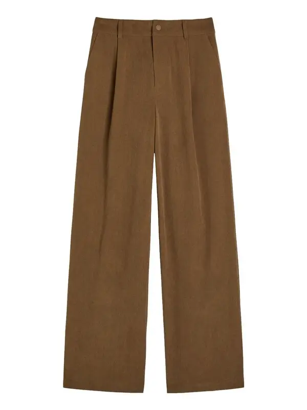 Varley Rocio Wide-leg Corduroy Trousers - Beige