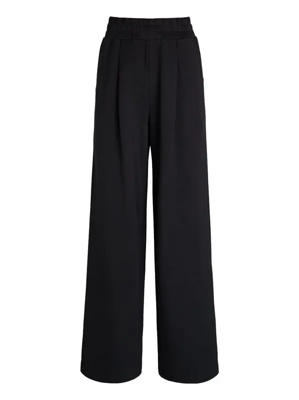 Varley Extra Wide-leg Stretch-jersey Sweatpants - Black
