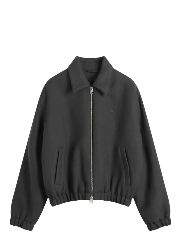 Ami Boiled Wool Gabardine Adc Jacket - Anthracite
