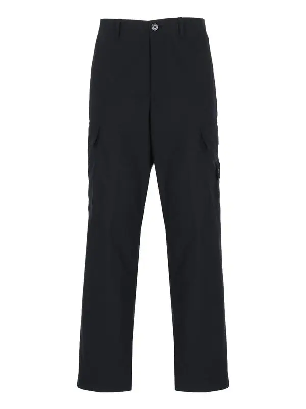 Stone Island Cotton Cargo Trousers - Blue