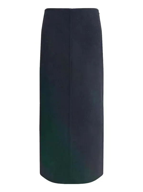Brunello Cucinelli Virgin Wool Midi Skirt - Blue