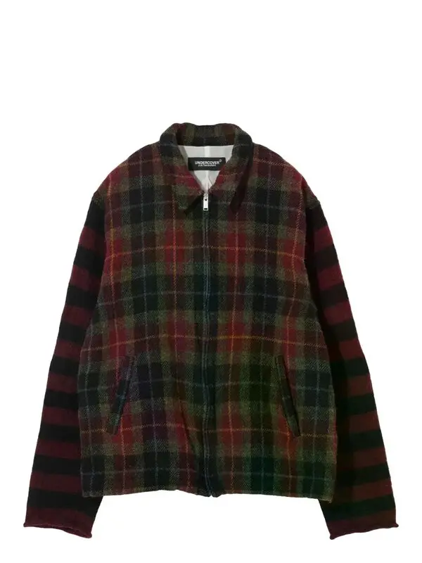 Undercover Plaid Zip-up Jacket - Red