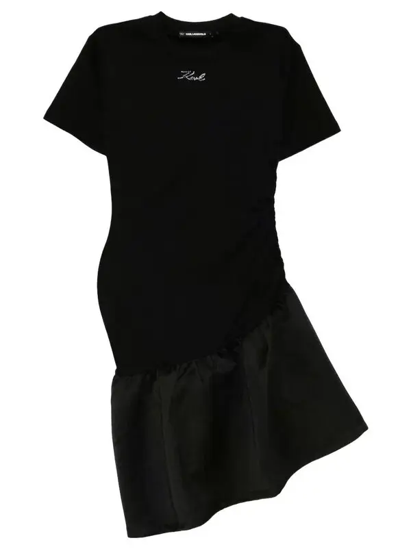 Karl Lagerfeld Logo-embossed Dress - Black