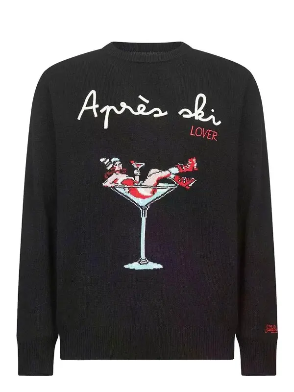 MC2 SAINT BARTH Graphic-print Sweater - Black