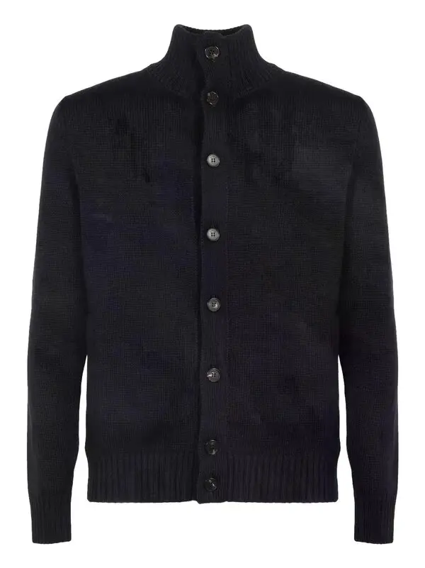 SLOWEAR High-neck Cardigan - Blue