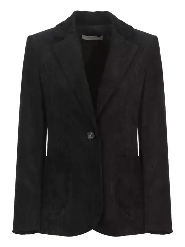 D.exterior Corduroy Welt-pocket Blazer - Black