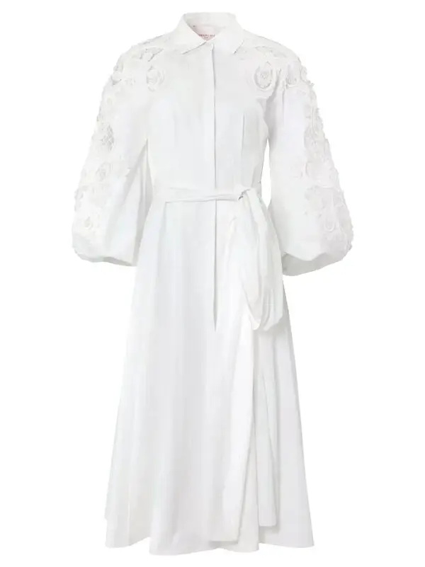 Carolina Herrera Guipure-lace Cotton Midi Dress - White