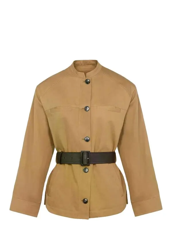 YVES SALOMON Belted Jacket - Brown