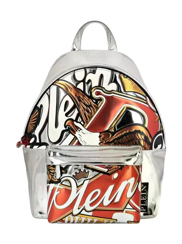 Philipp Plein Embossed Backpack - Silver