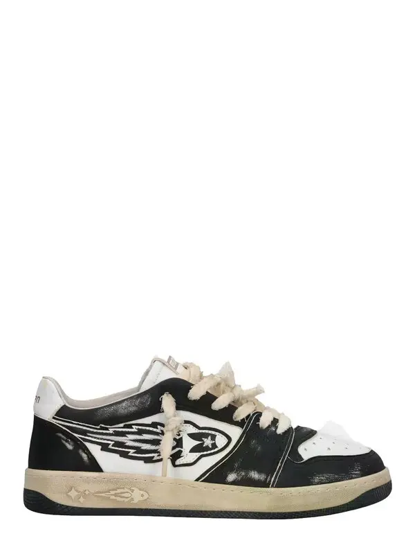 ENTERPRISE JAPAN Egg Rocket Graphic Low-top Sneakers - Black