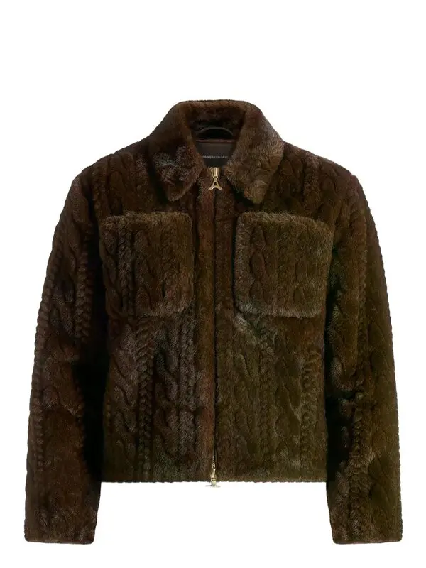 Manière De Voir David Faux-fur Jacket - Brown