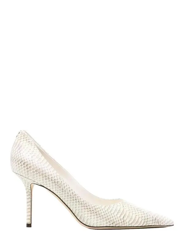 JIMMY CHOO Snake-effect Leather Pumps - Neutrals