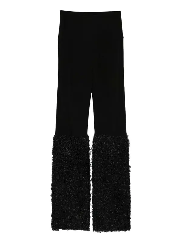 Norma Kamali Faux-fur Panelled Leggings - Black