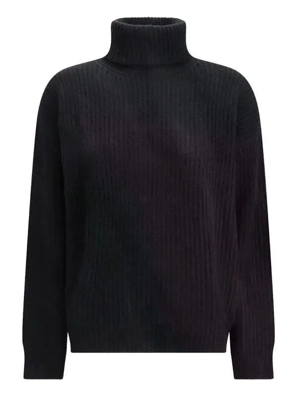 MADELEINE THOMPSON Bailey Roll-neck Ribbed Sweater - Black