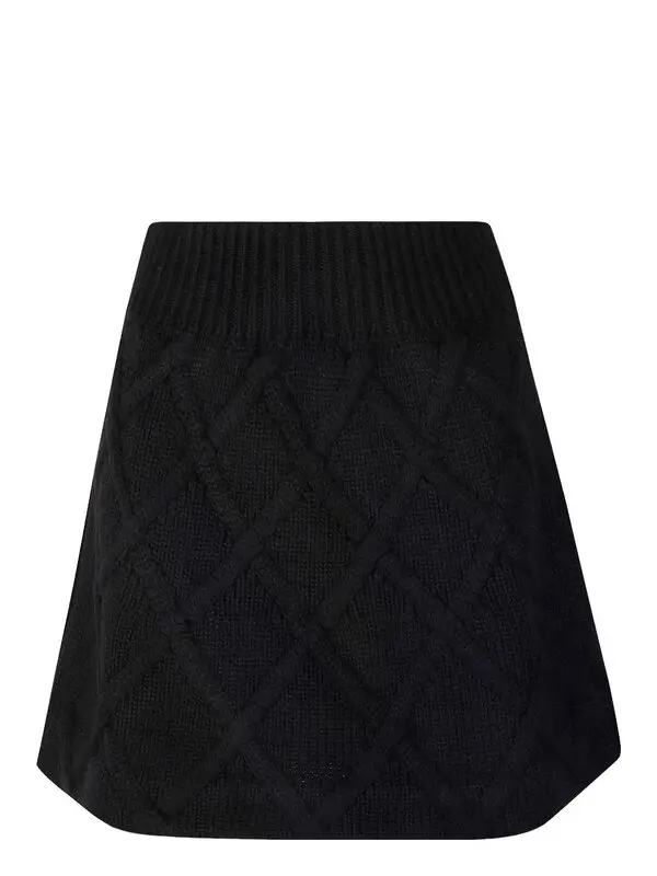 JIL SANDER Wool Mini Skirt - Black