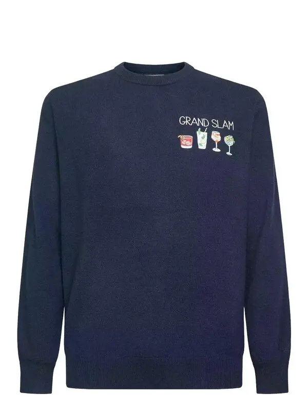 MC2 SAINT BARTH Drinks Embroidery Sweater - Blue