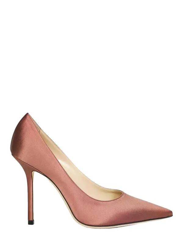 JIMMY CHOO 100mm Love Satin-effect Heeled Pumps - Pink