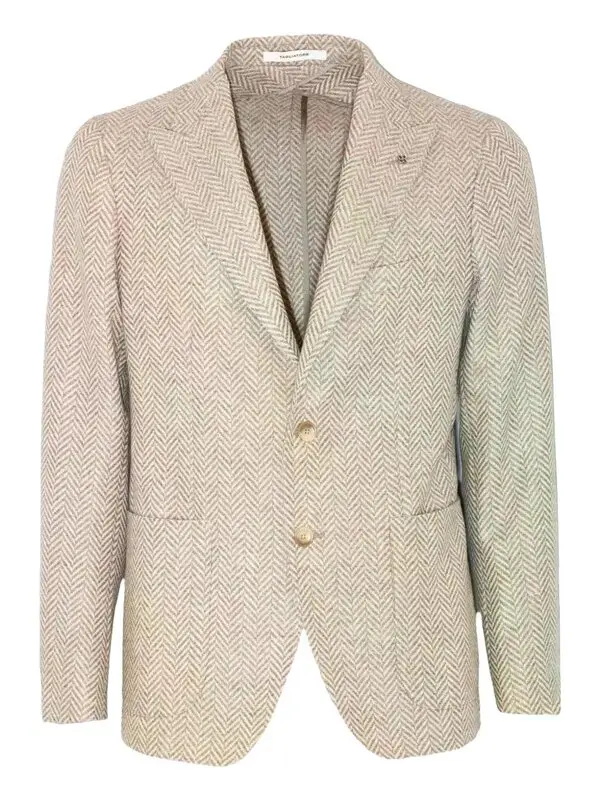 Tagliatore Herringbone Single-breasted Blazer - Neutrals
