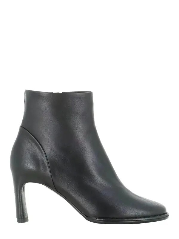 DEL CARLO 75mm Zip Leather Boots - Black