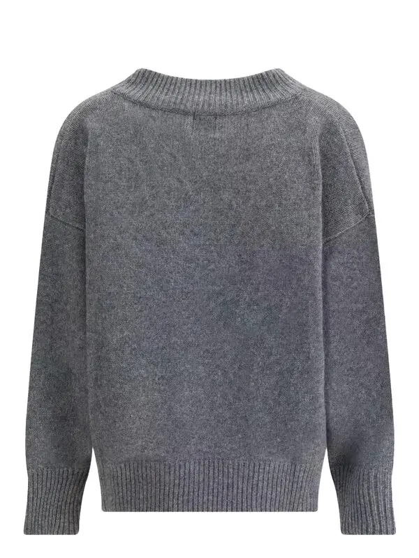 MADELEINE THOMPSON V-neck Balthus Sweater - Grey