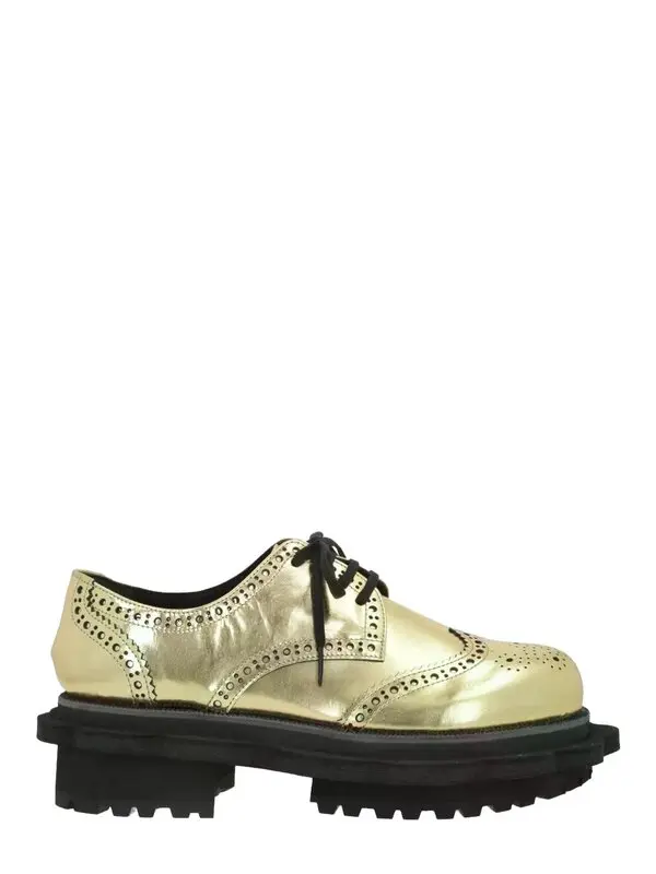 COMME DES GARÇONS TAO Full-brogue Platform Derby Shoes - Gold