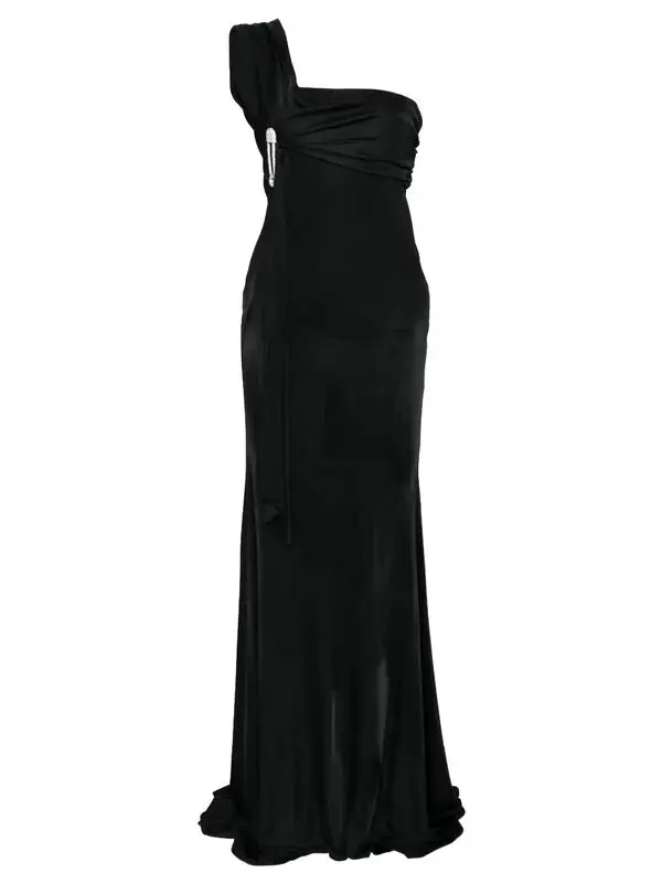Giuseppe Di Morabito Knot-detail One-shoulder Gown - Black