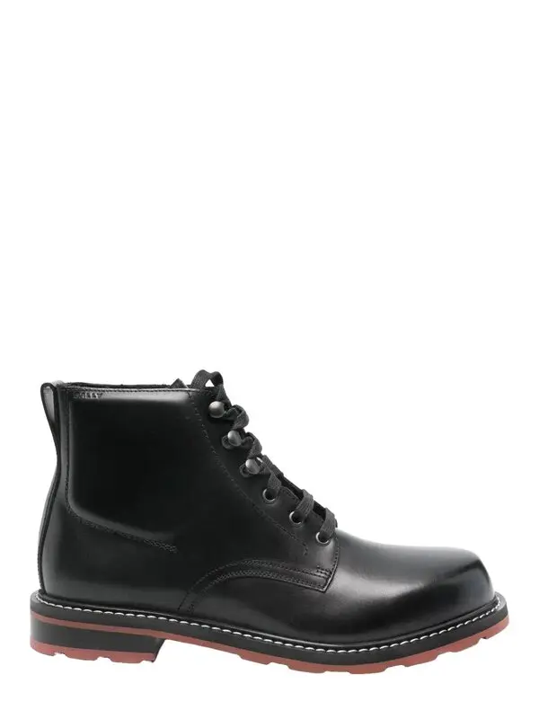 Bally Leather Biker Boots - Black