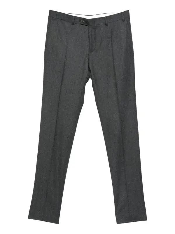 Canali Pressed-crease Trousers - Grey